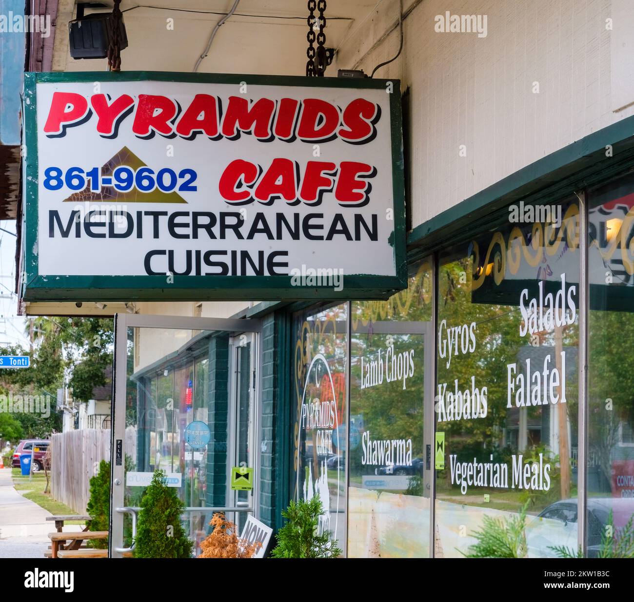 NEW ORLEANS, LA, USA - NOVEMBER 21, 2022: Pyramids Cafe Mediterranean ...