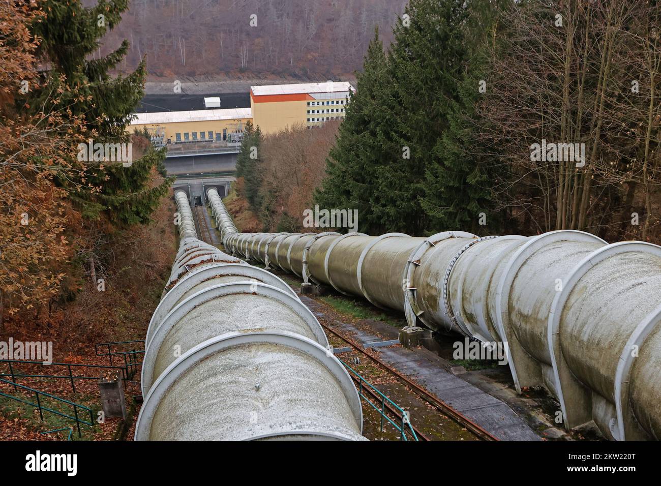 Thale, Germany. 29th Nov, 2022. Through these 3.40 meter wide pipes ...