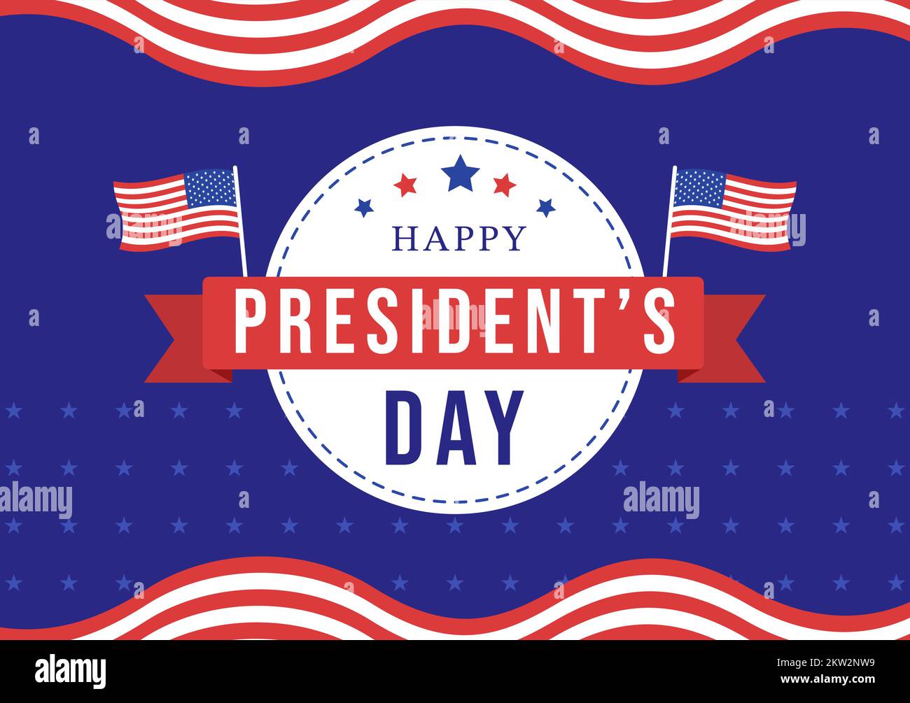 Happy Presidents Day with Stars and USA Flag for the President of ...