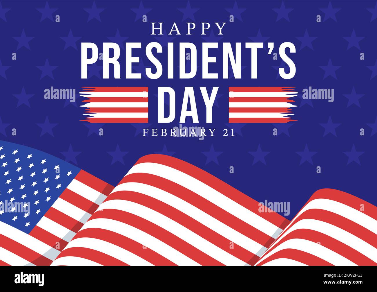 Happy Presidents Day with Stars and USA Flag for the President of ...