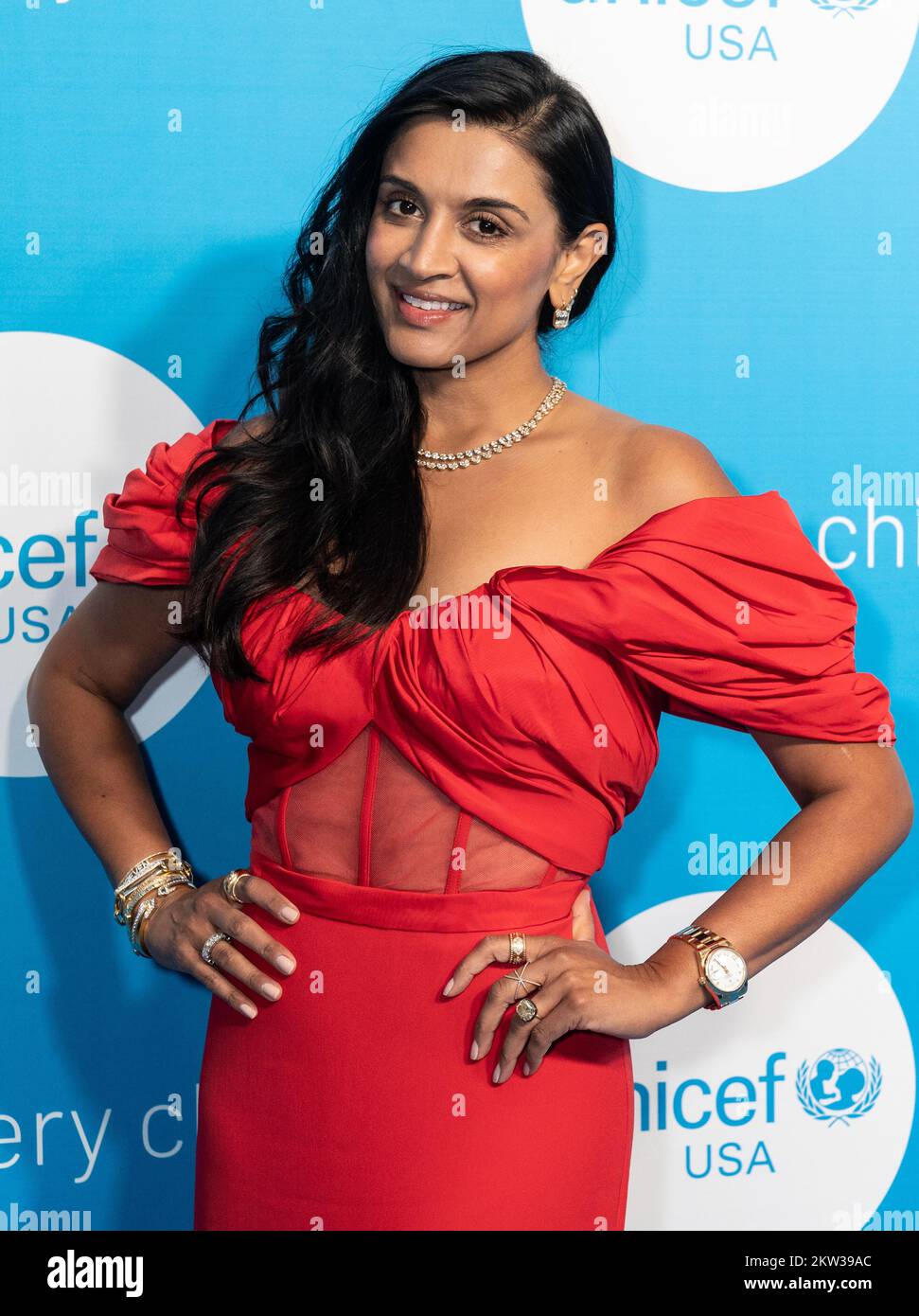 Purvi Padia wearing dress by Alexander McQueen attends the 2022 UNICEF ...