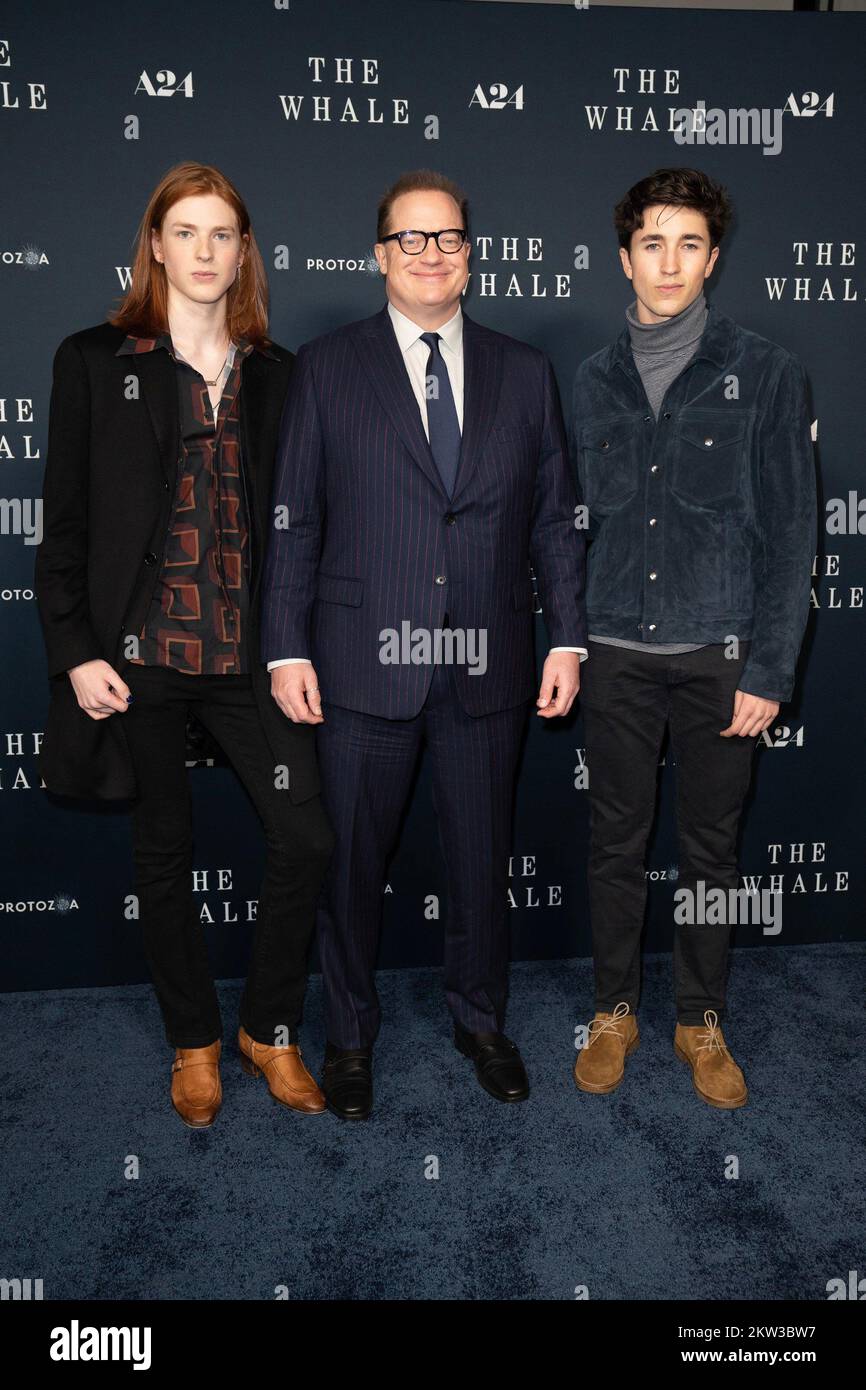 New York, NY, USA. 29th Nov, 2022. Leland Fraser, Brendan Fraser ...