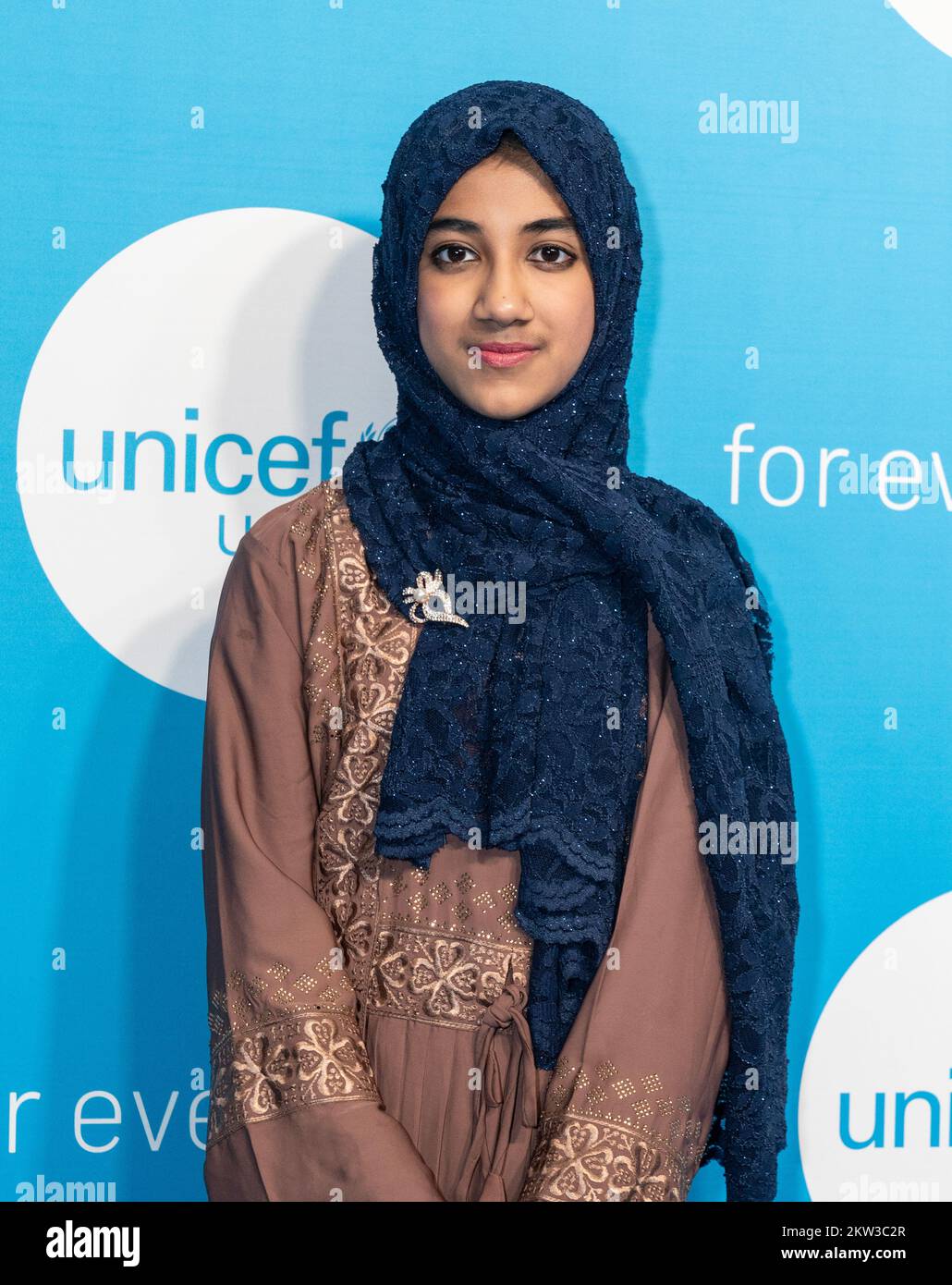 Faatiha Ayaat attends the 2022 UNICEF Gala at The Glasshouse in New ...