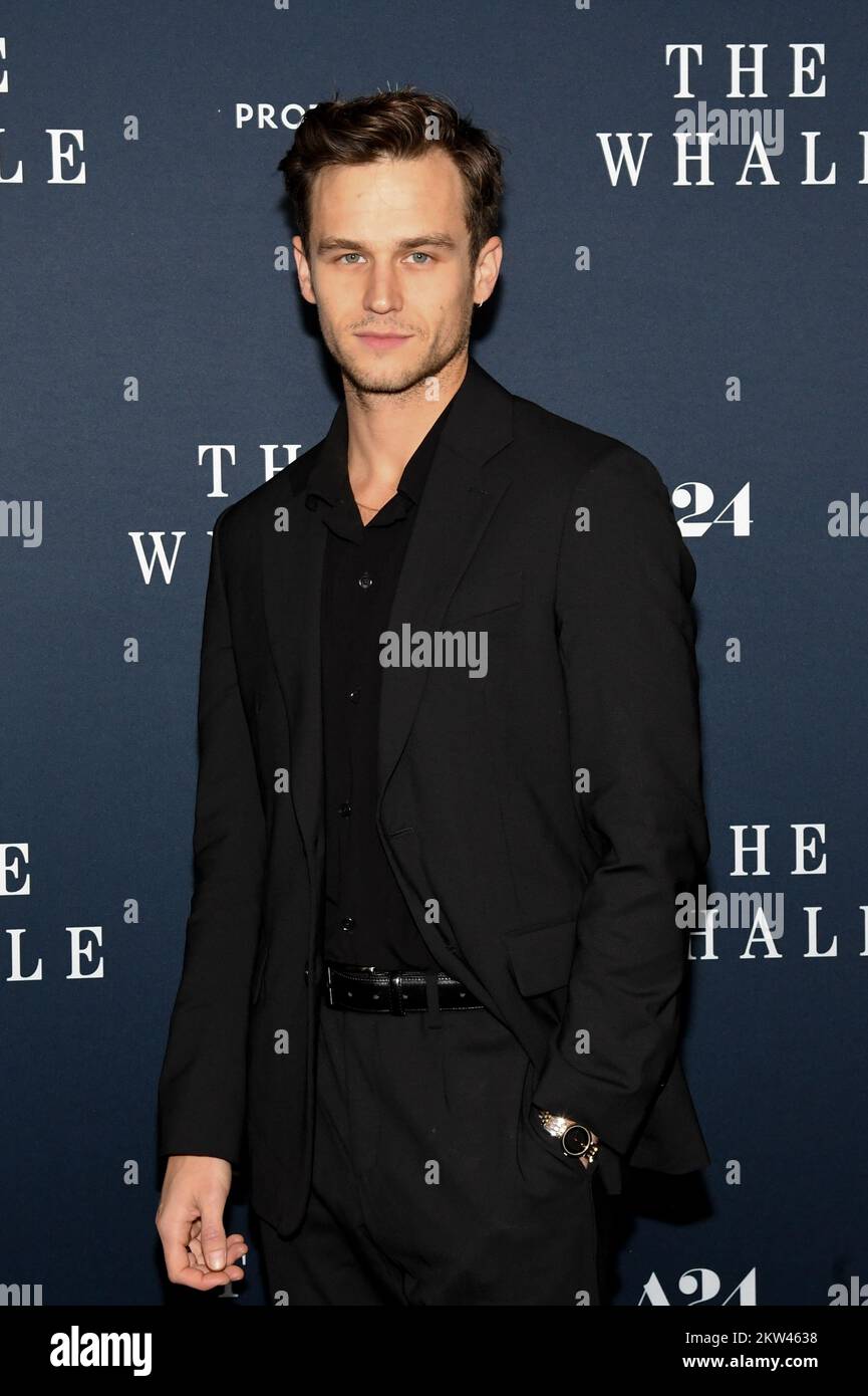 New York, NY, on November 29, 2022. Brandon Flynn attends 'The Whale ...