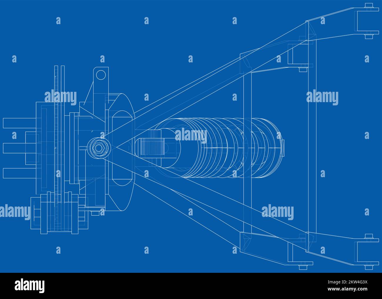 Car suspension with shock absorber Stock Vector Image & Art - Alamy