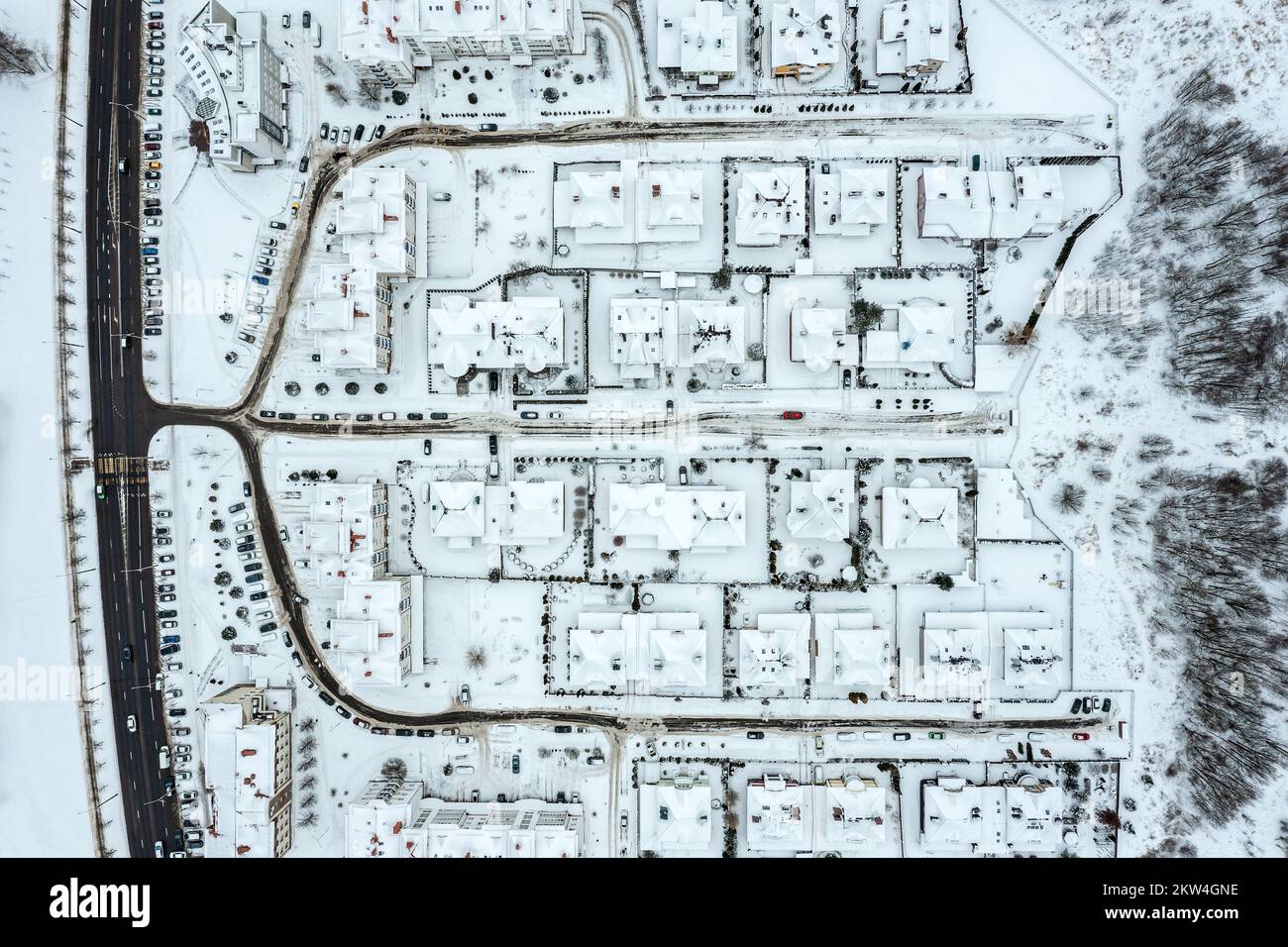 Aerial view residential rooftops hi-res stock photography and images ...