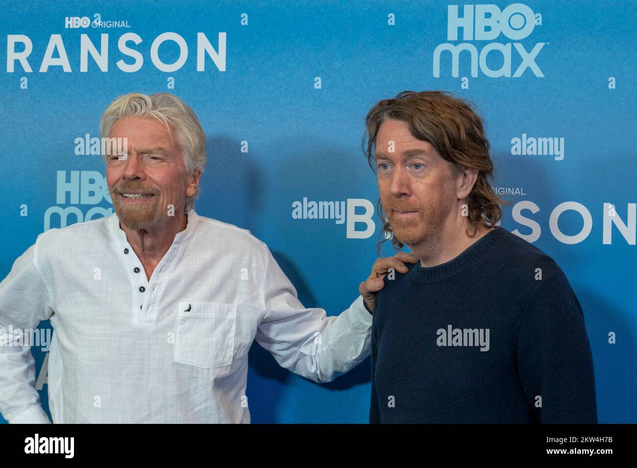NEW YORK, NEW YORK - NOVEMBER 29: Sir Richard Branson and Chris Smith attend "Branson" New York ...