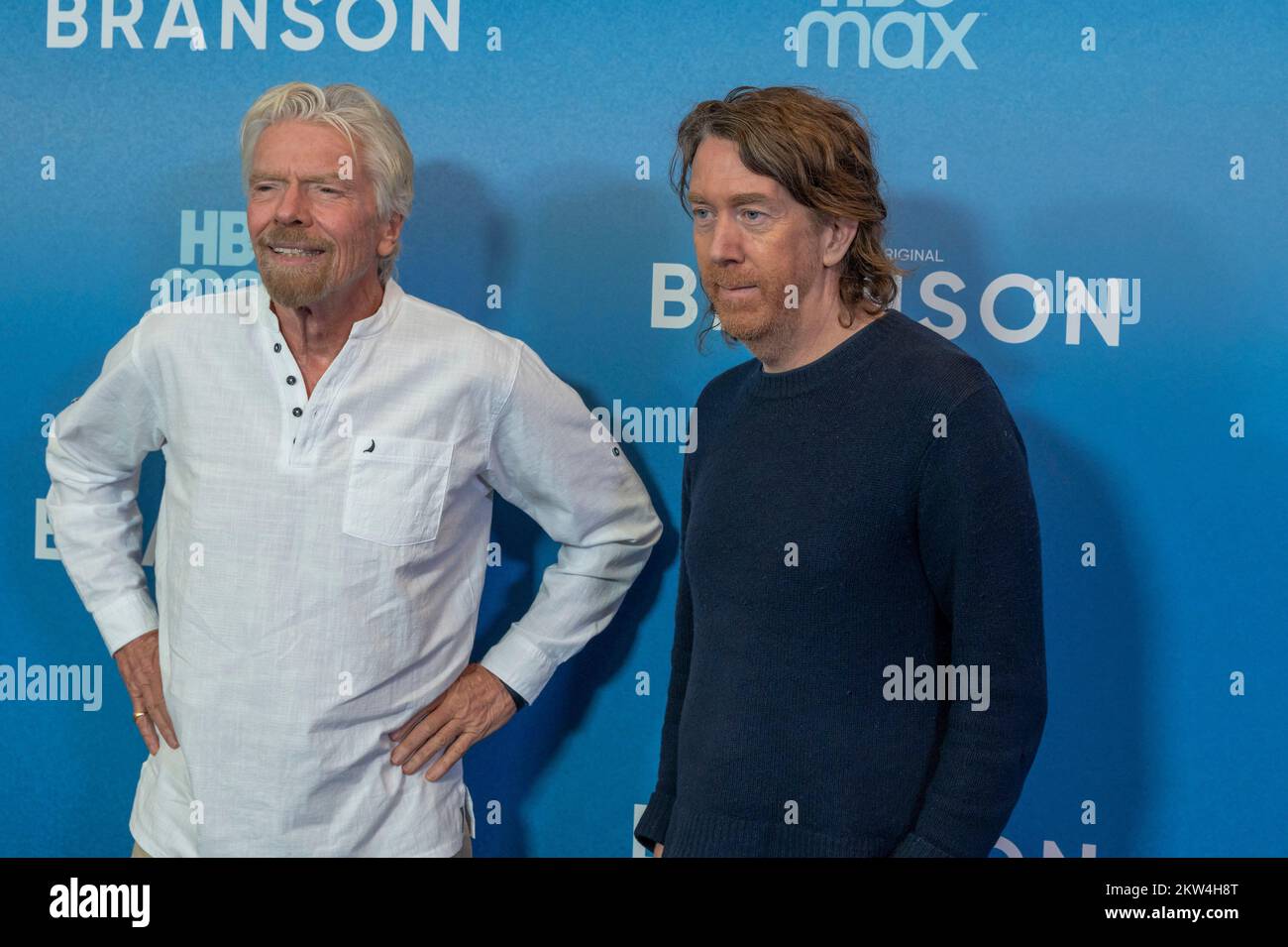 NEW YORK, NEW YORK - NOVEMBER 29: Sir Richard Branson and Chris Smith attend "Branson" New York ...