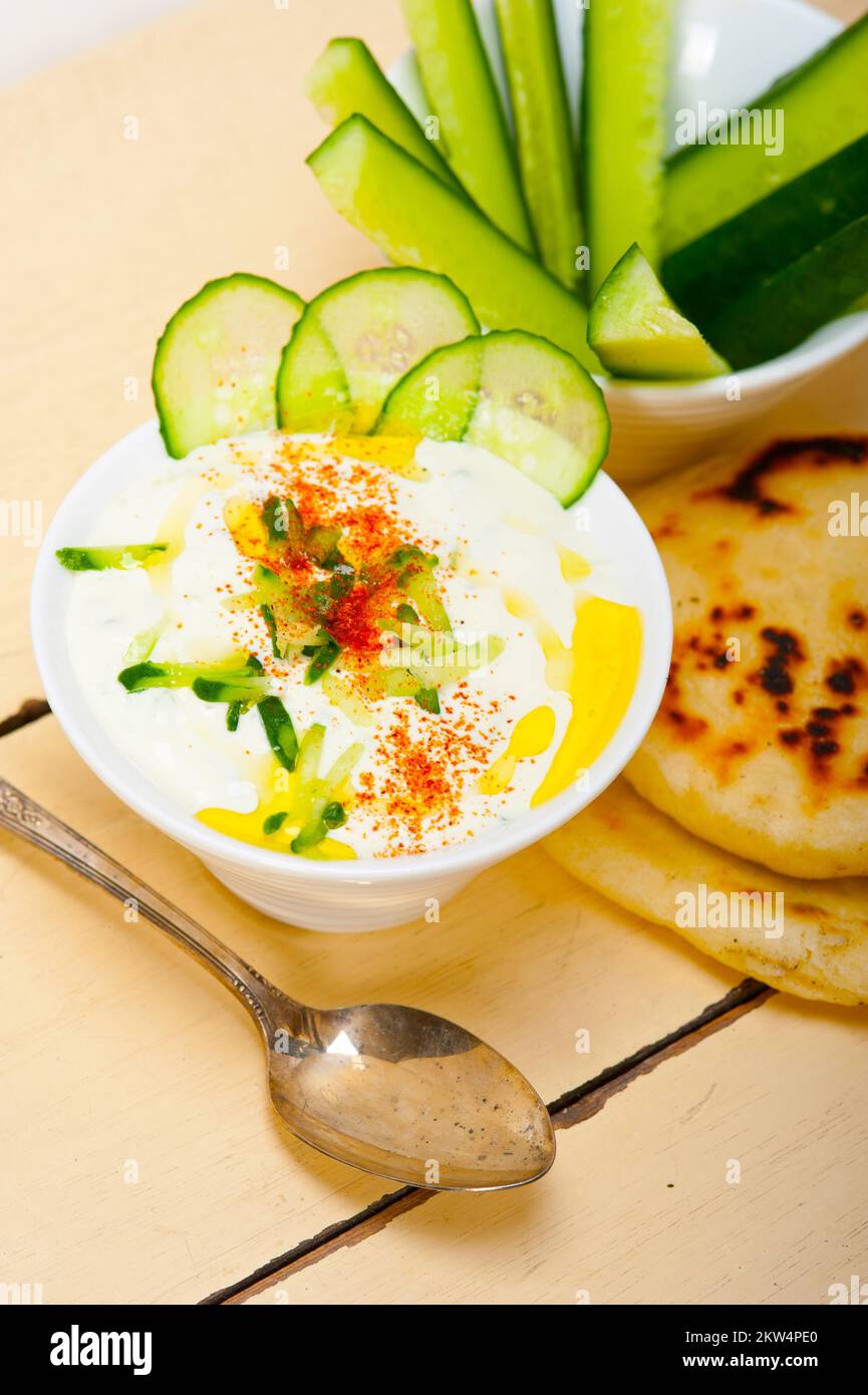 Arab middle east salatit laban wa kh'yar Khyar Bi Laban goat yogurt and ...