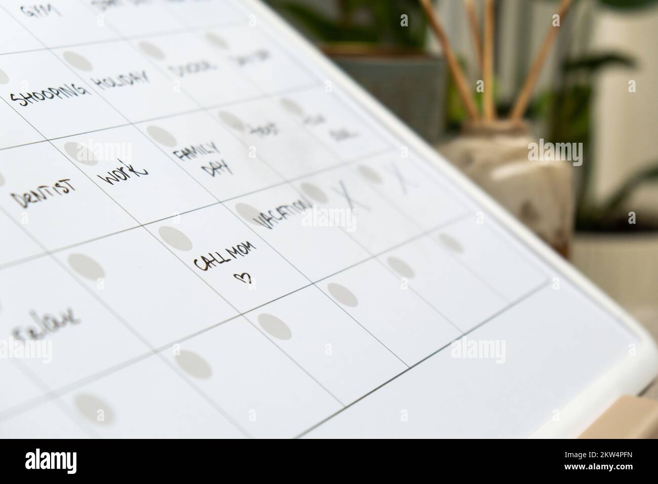 Monthly PLANNER filled with appointments and plans for next month. Busy ...