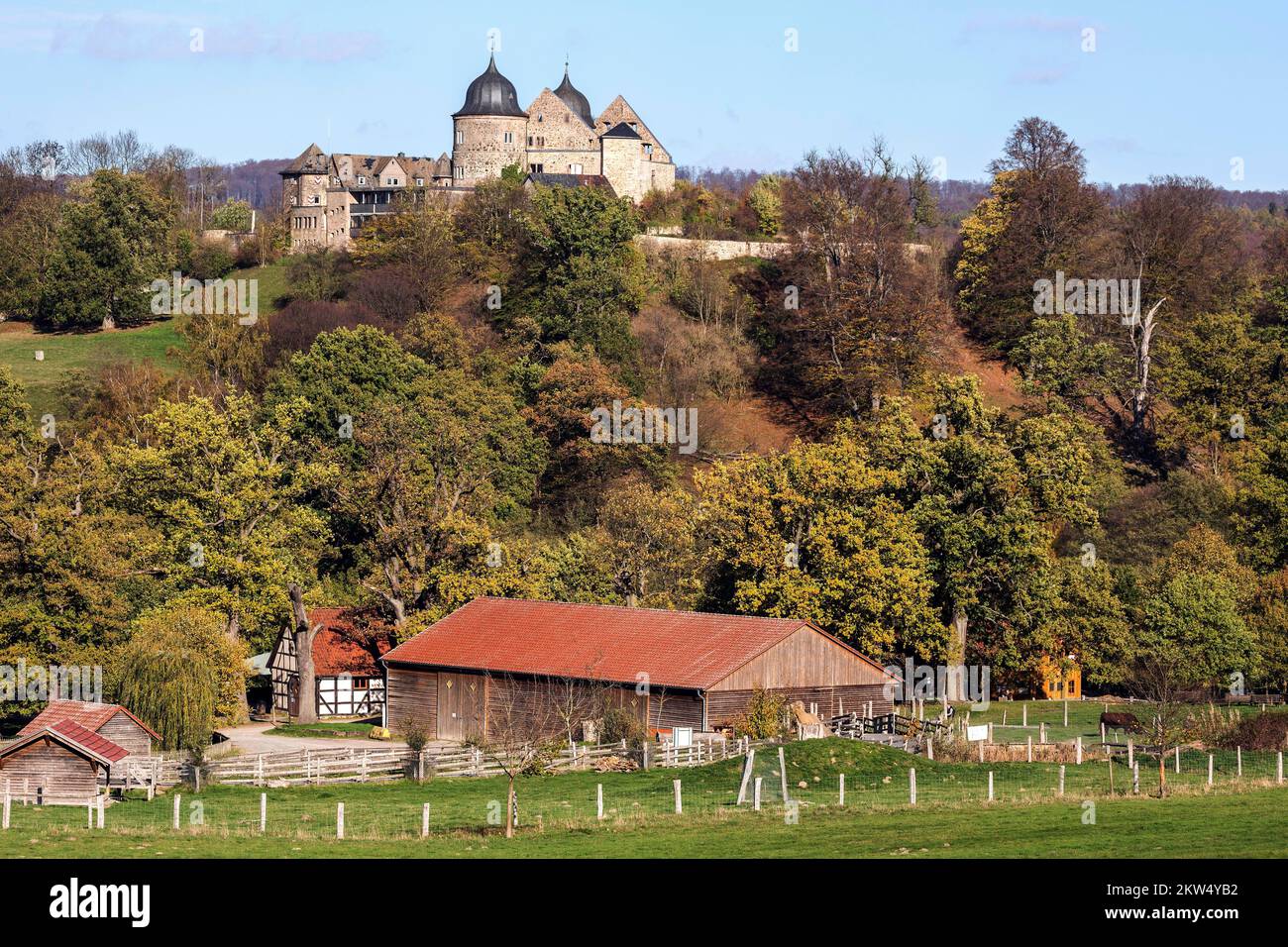 Sababurg Sleeping Beauty Castle, Reinhardswald nature park Park, Hesse ...