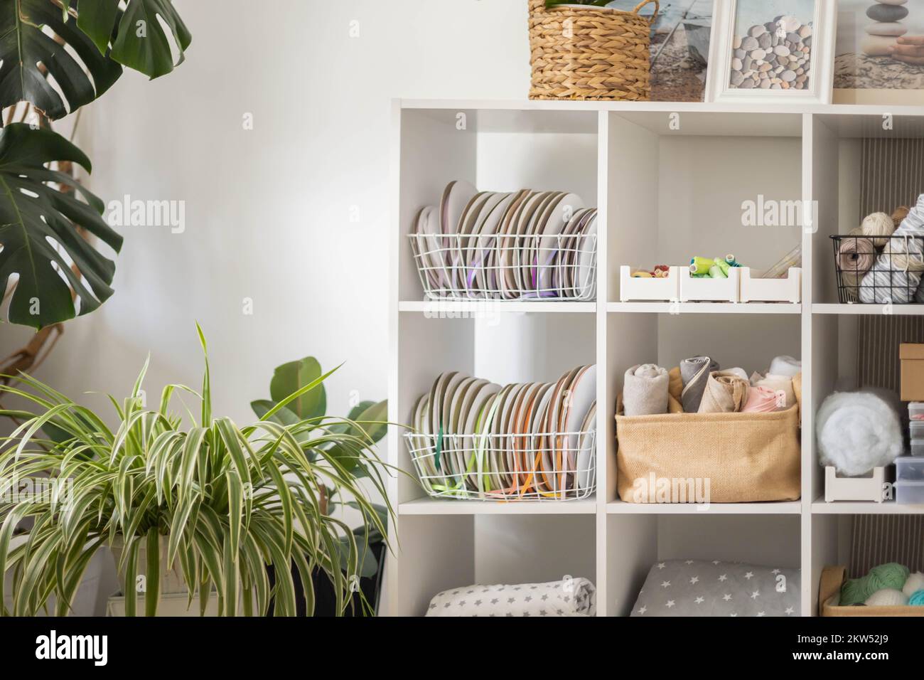 Yarn storage organization textile hobby supplies contemporary cupboard ...