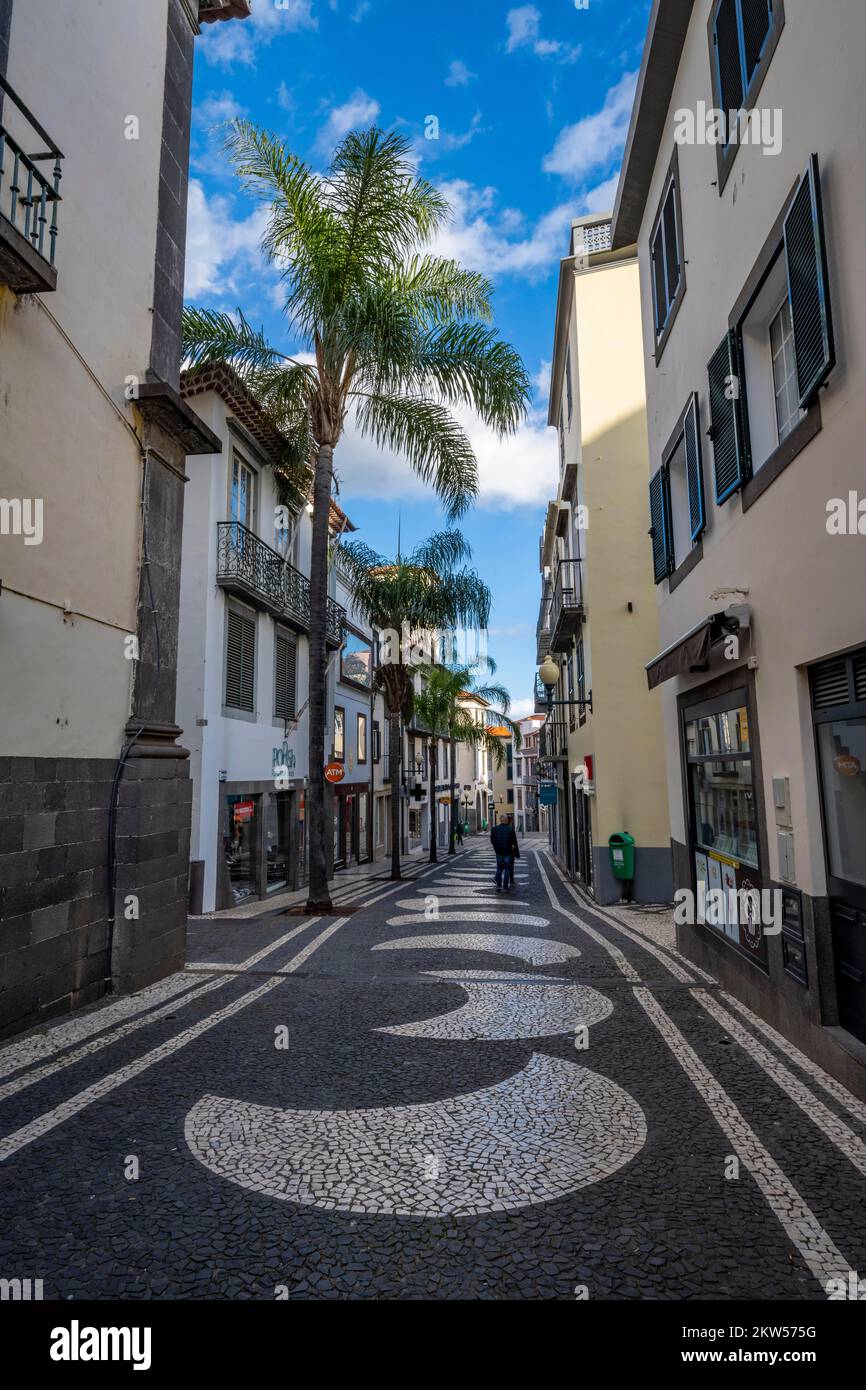 Old town alley in funchal hi-res stock photography and images - Alamy