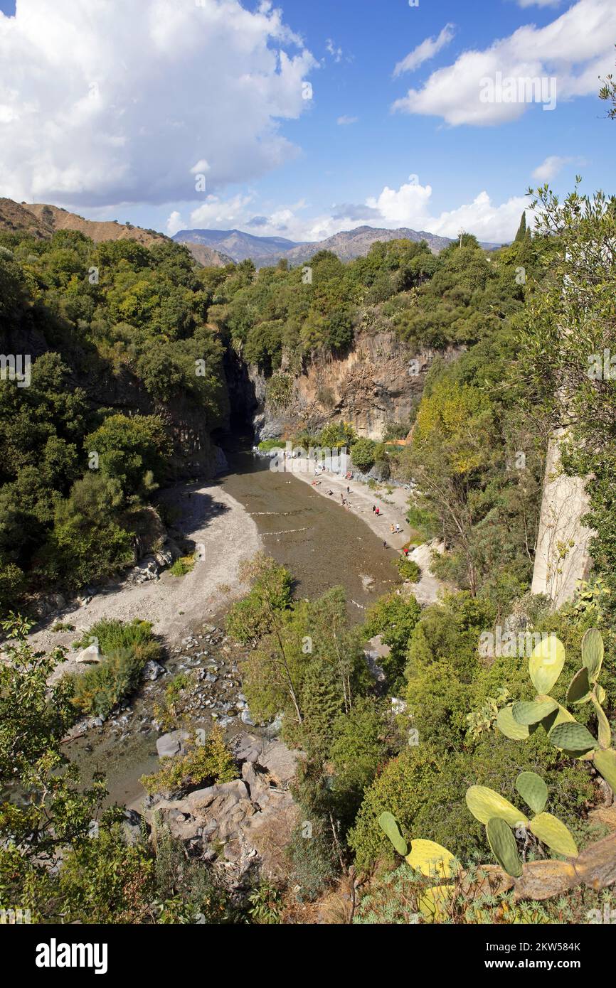 Gole Alcantara Gorge, Sicily, Italy, Europe Stock Photo - Alamy