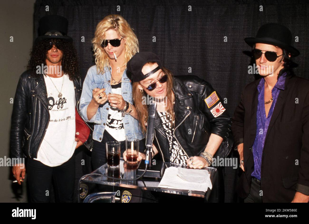 Guns N Roses at the 47th Annual Golden Globe Awards on January 20, 1990 ...