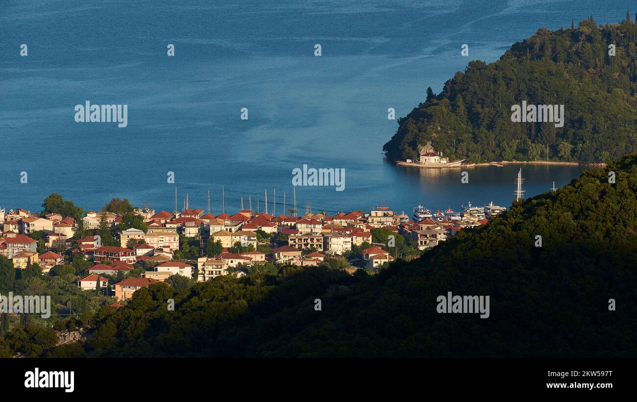 Nidri Harbour, Telephoto, Forests, Bay, Lefkada Island, Lefkas, Ionian ...