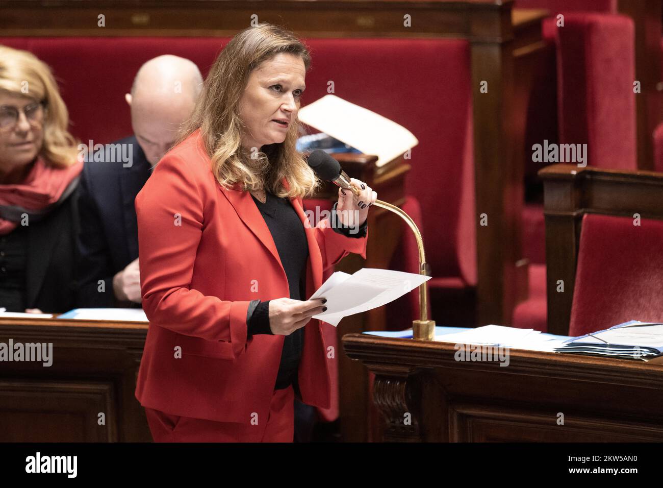 Minister Delegate to the Minister of Economy, Olivia Gregoire attends a ...
