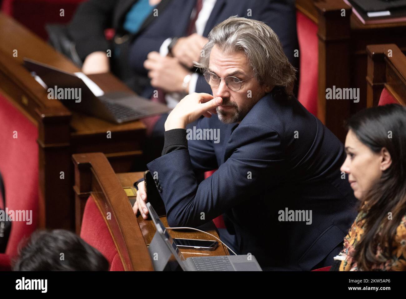 Deputy, Aymeric Caron attends a session of Questions to the Government ...