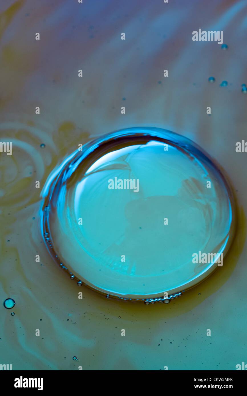 Colorful water bubles on water as abackground Stock Photo - Alamy