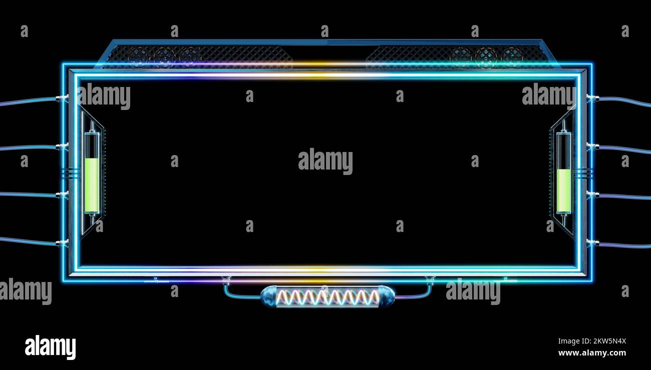 Tech user interface template for a Smart Business concept. 3d rendering ...