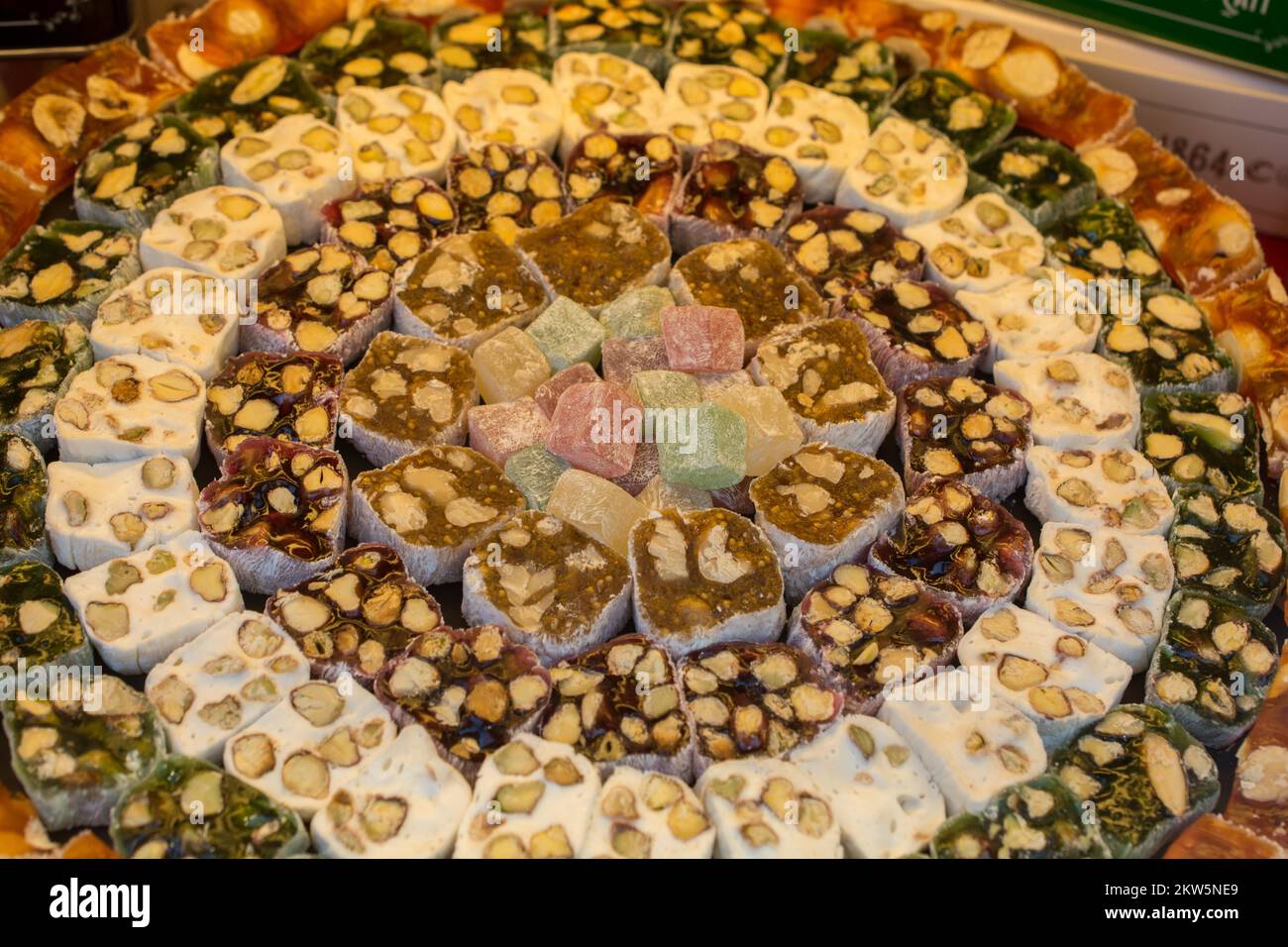Turkish delight sweets made in Traditional style Stock Photo - Alamy