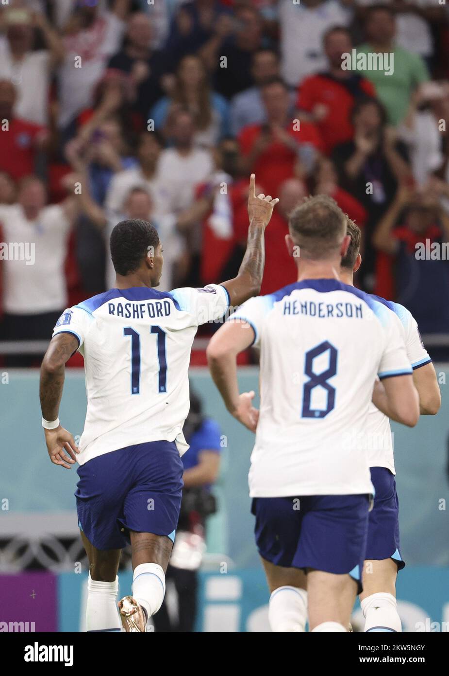 Marcus Rashford of England #11 celebrates his goal during the FIFA ...