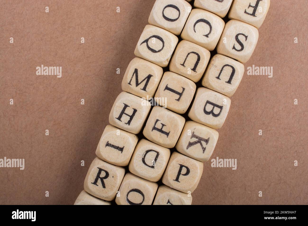 Letter cubes of Alphabet made of wood Stock Photo - Alamy