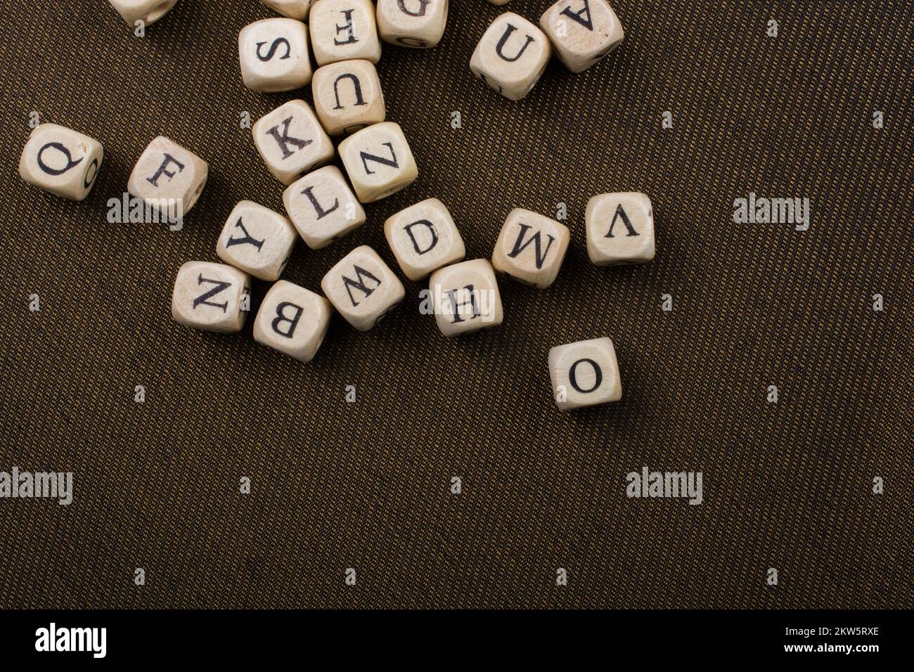 Letter cubes of Alphabet made of wood Stock Photo - Alamy