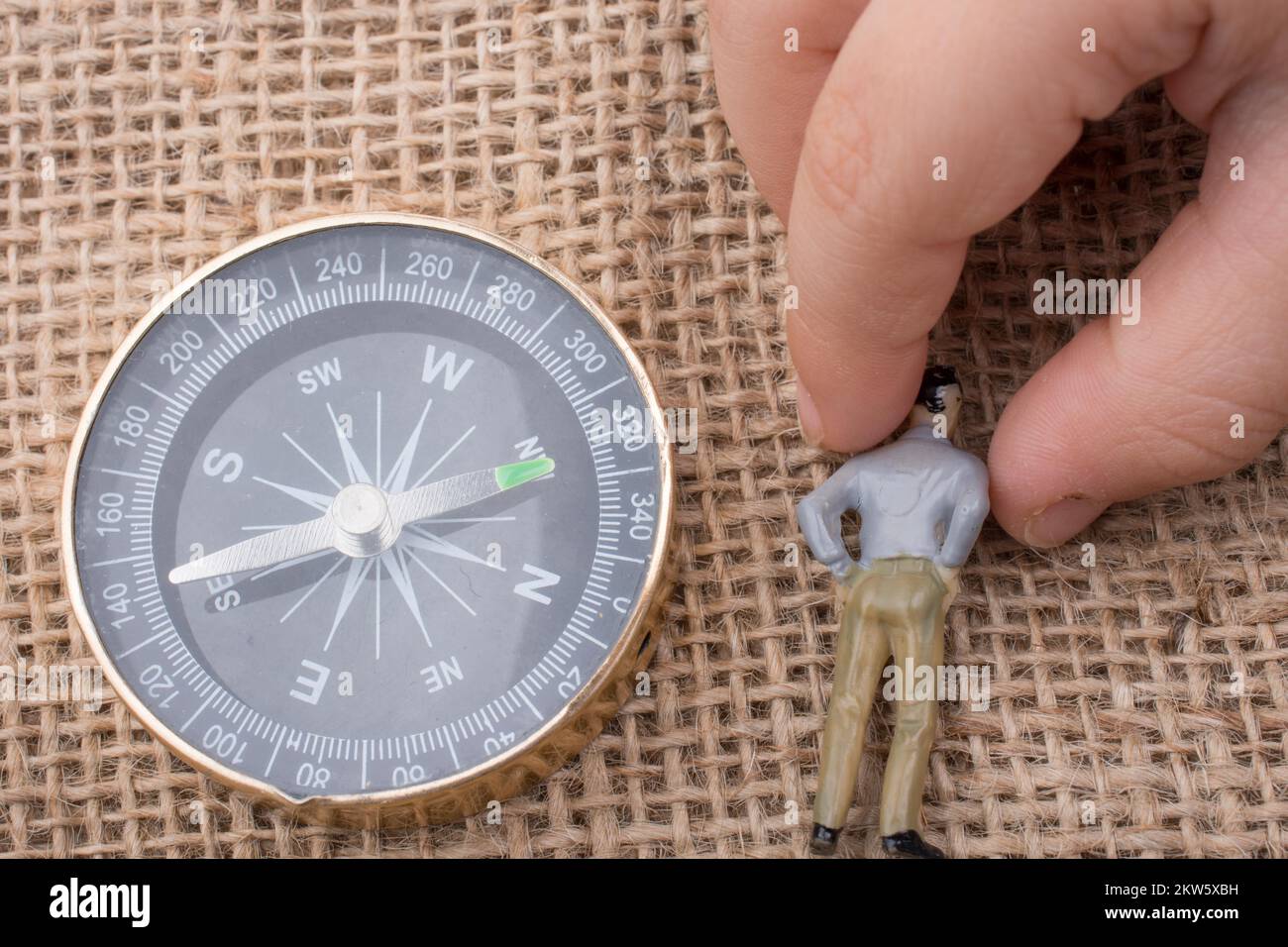 A hand and a compass hi-res stock photography and images - Alamy