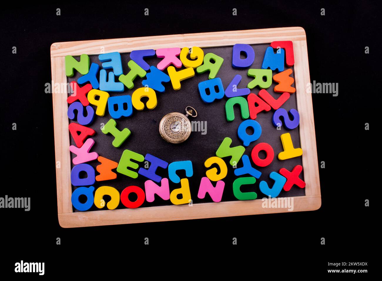 Colorful Letters of Alphabet made of wood Stock Photo - Alamy