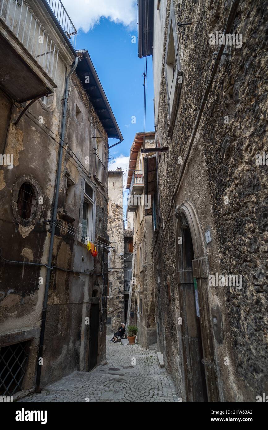 Italy heritage tourism in Abruzzo summer tour Stock Photo - Alamy