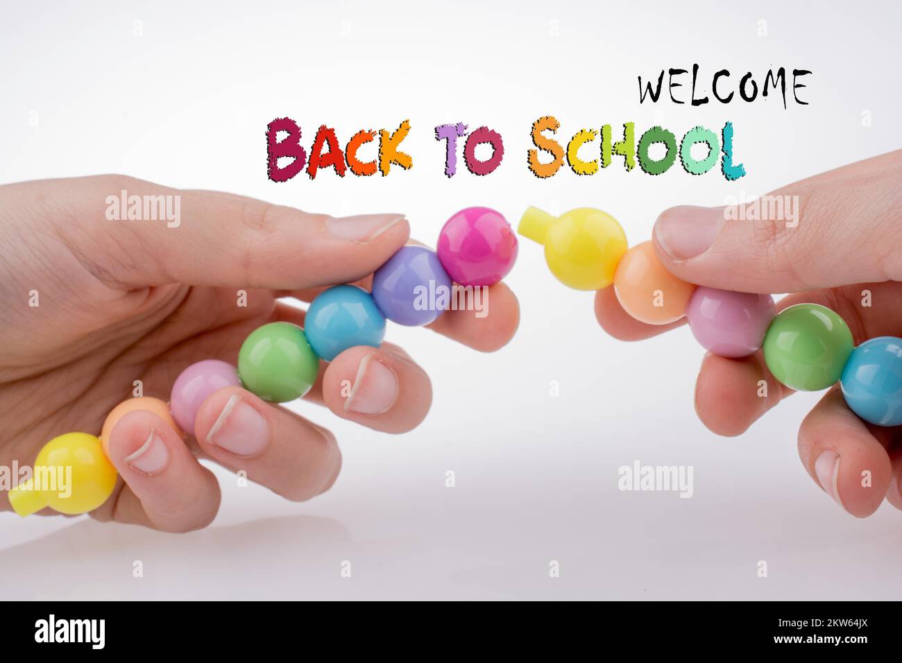 Back to school wording as education, teaching and learning concept ...