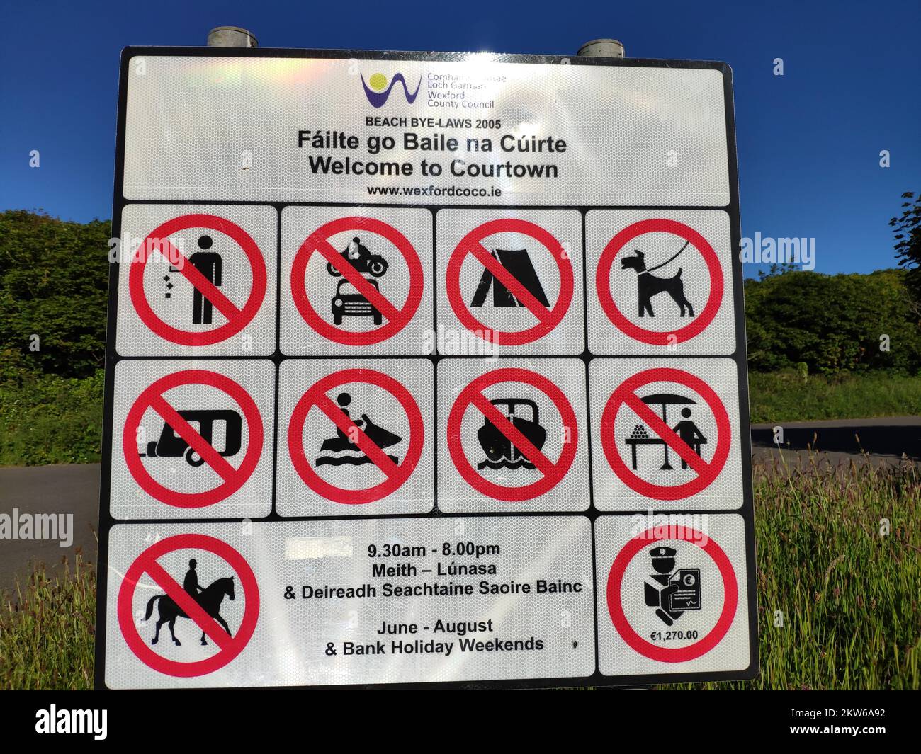 Prohibition sign Co. Wexford, Ireland, Europe Stock Photo - Alamy