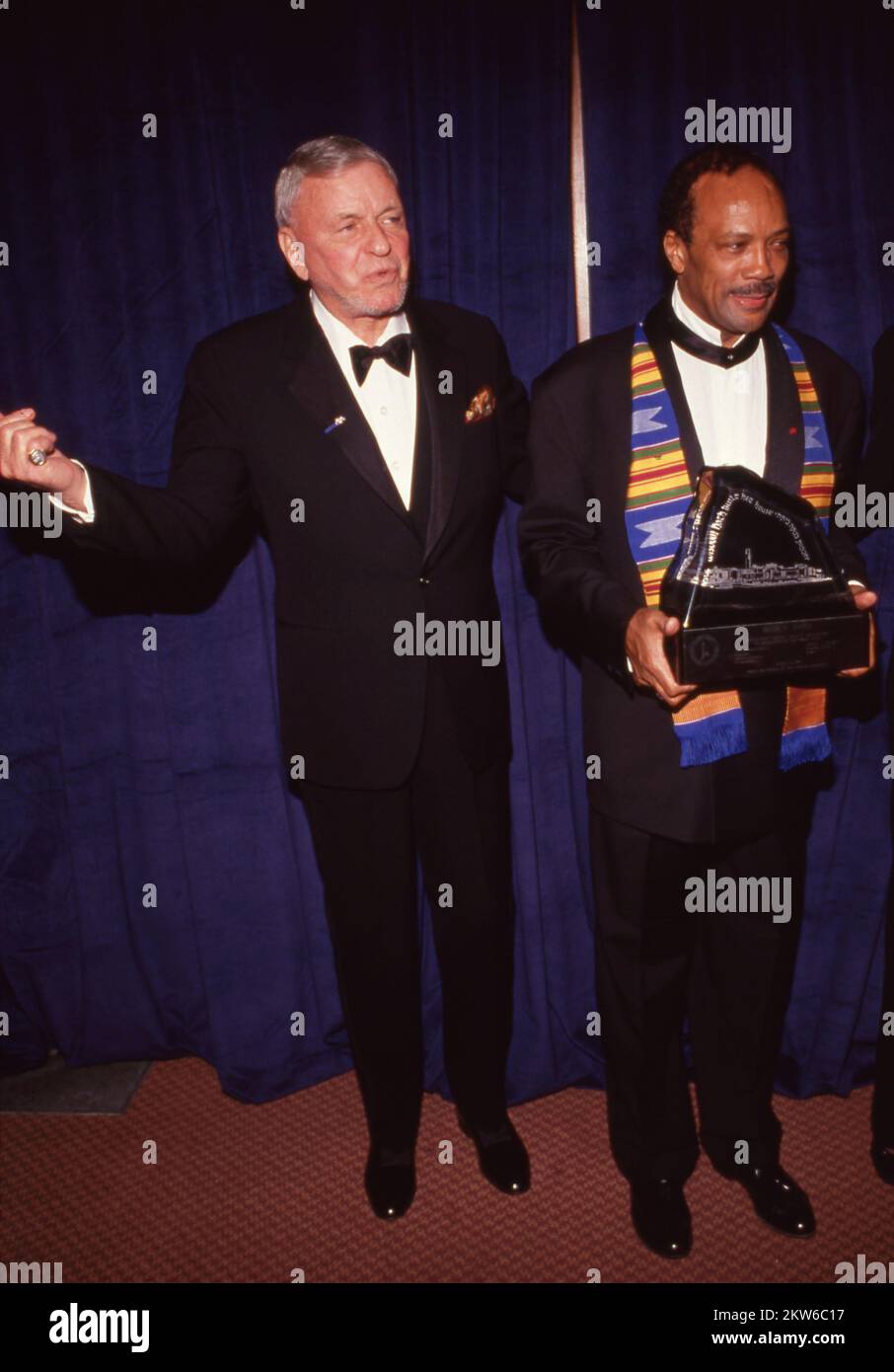 Frank Sinatra and Quincy Jones during 21st Annual Scopus Award Gala at ...