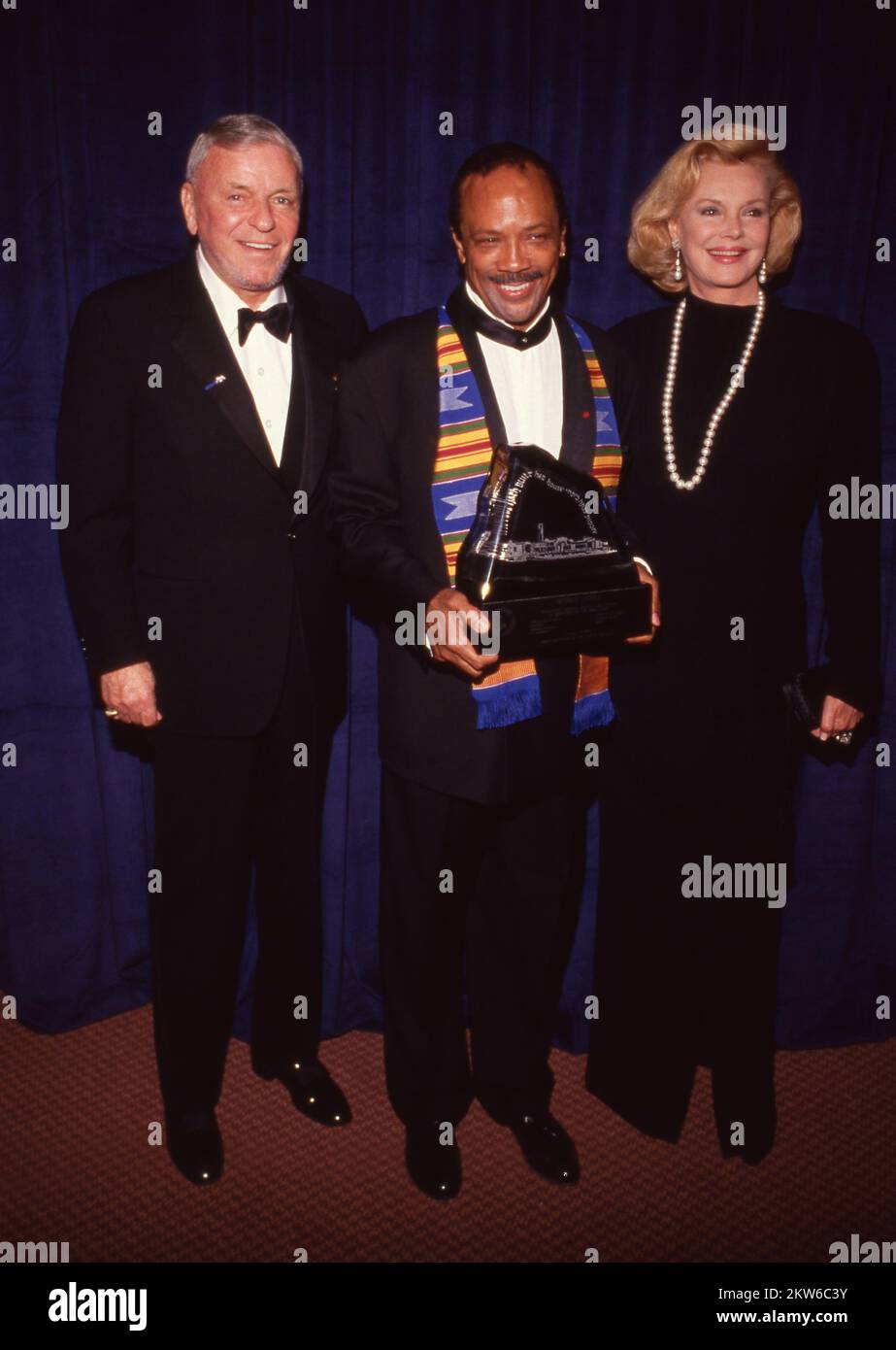 Frank Sinatra and Quincy Jones during 21st Annual Scopus Award Gala at ...