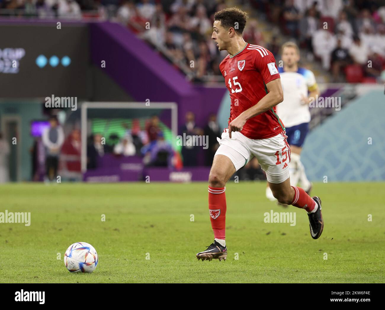 Ethan Ampadu of Wales during the FIFA World Cup 2022, Group B football ...