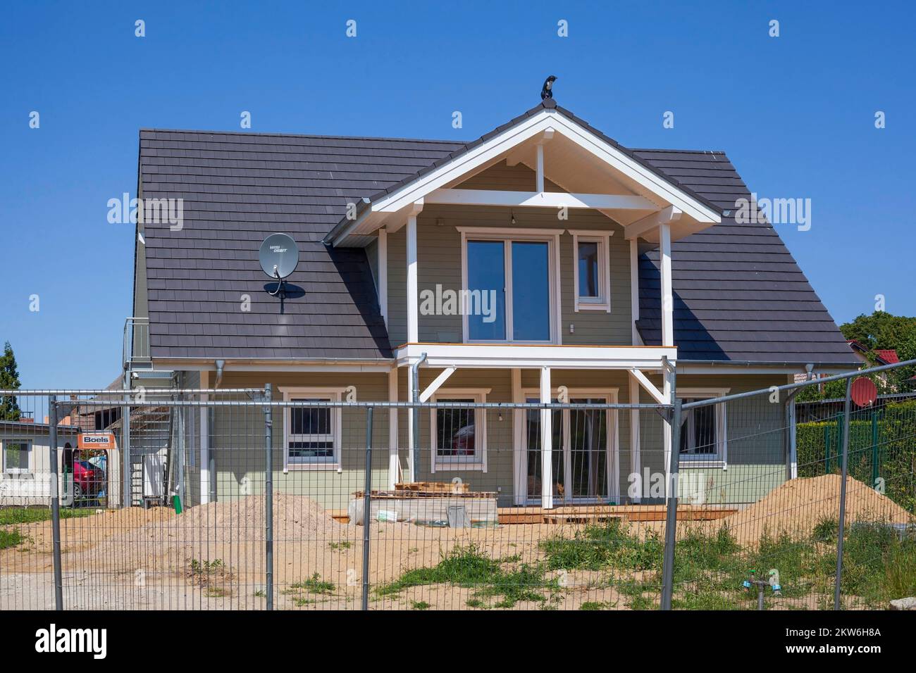 Residential building, shell, construction site, Koserow, Usedom Island ...