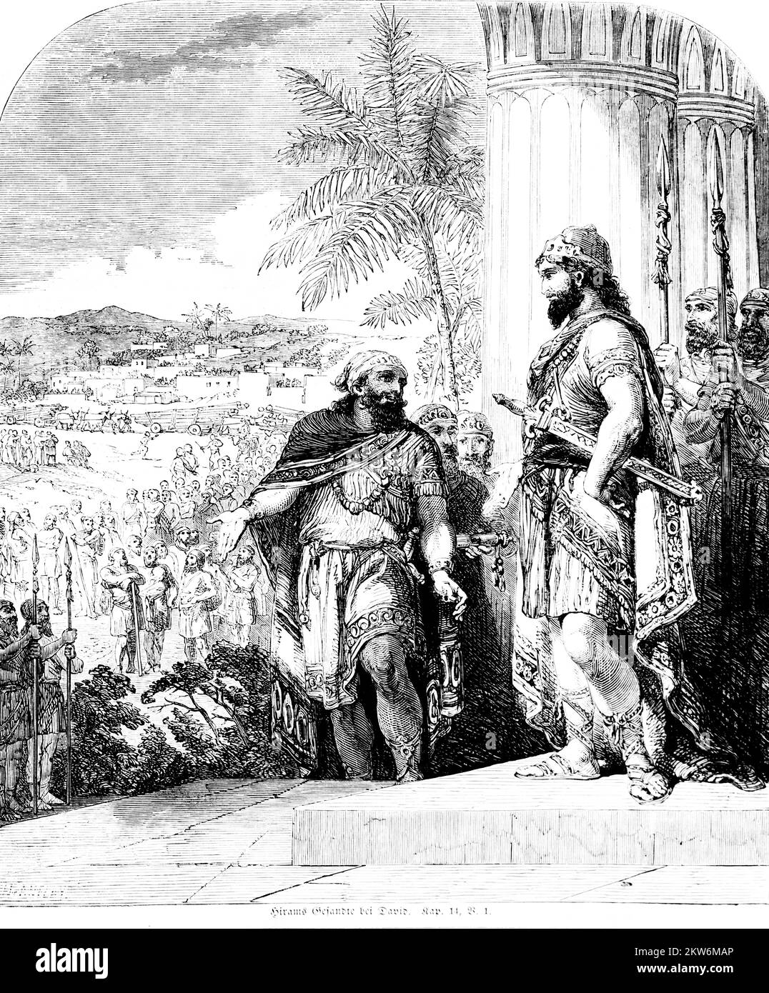 Hiram's Envoy to David, King to Thyrus, Messenger, Cedar, Mason ...