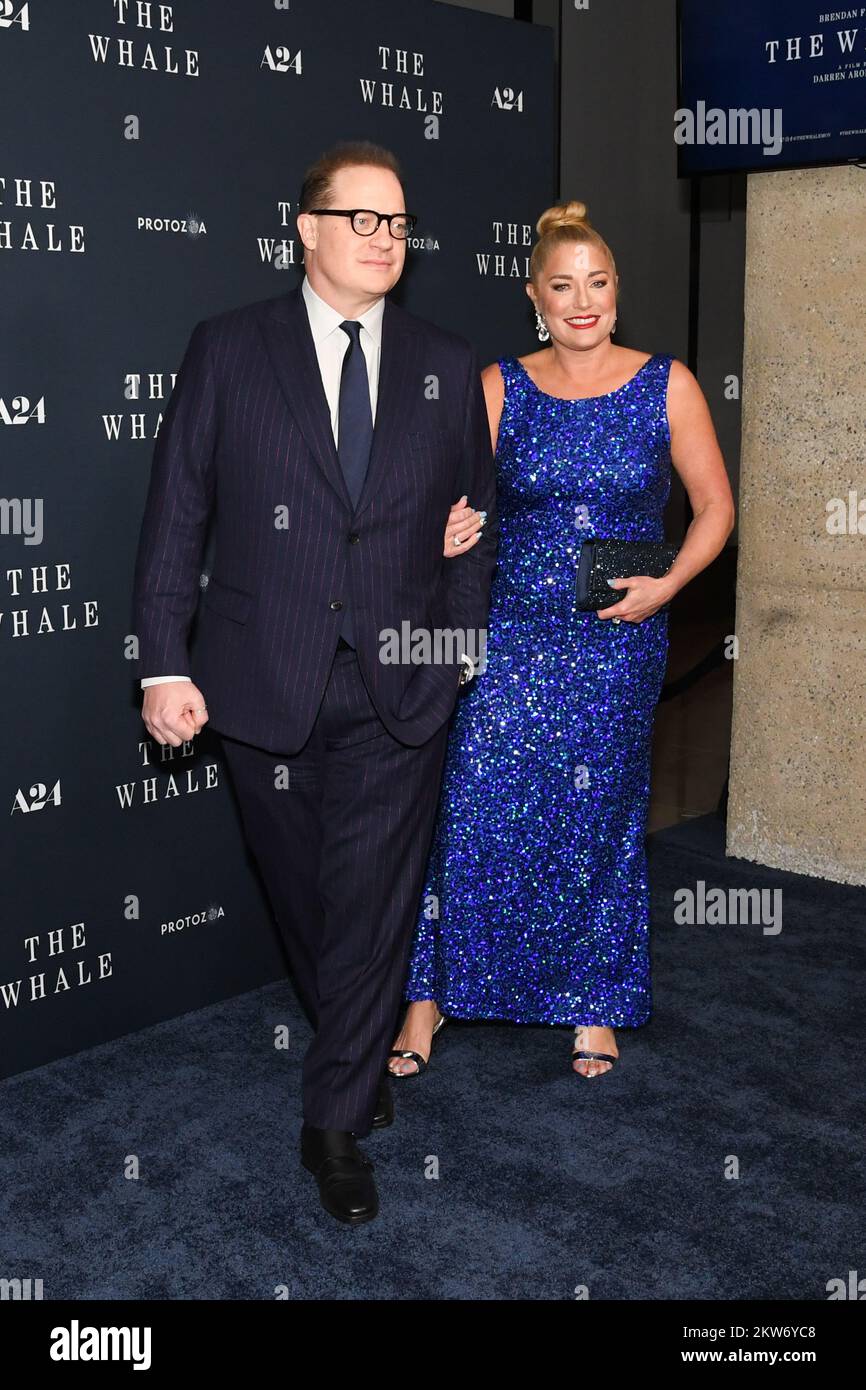 New York, USA. 29th Nov, 2022. Brendan Fraser and Jeanne Moore attend ...