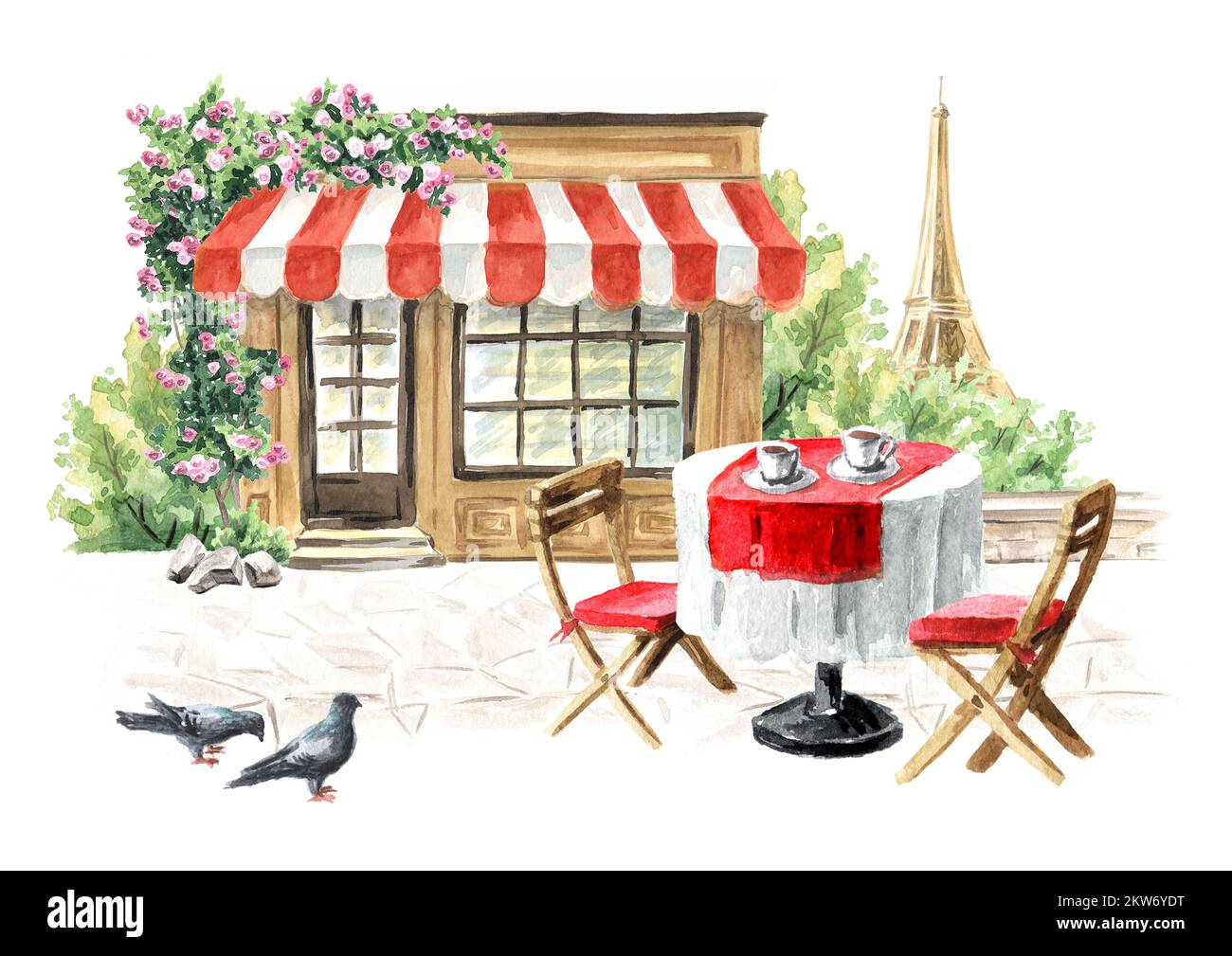 Empty french paris cafe Cut Out Stock Images & Pictures - Alamy