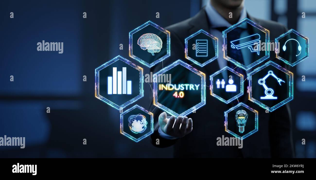 Manager industrial engineer using smart Cloud computing. Concept of ...