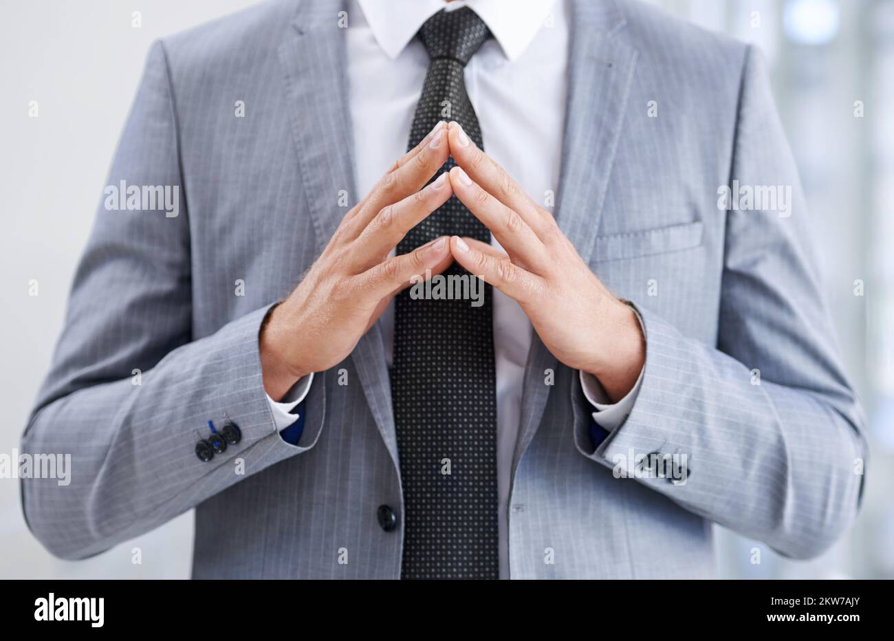 Coming up with a winning strategy. Cropped image of a businessman ...