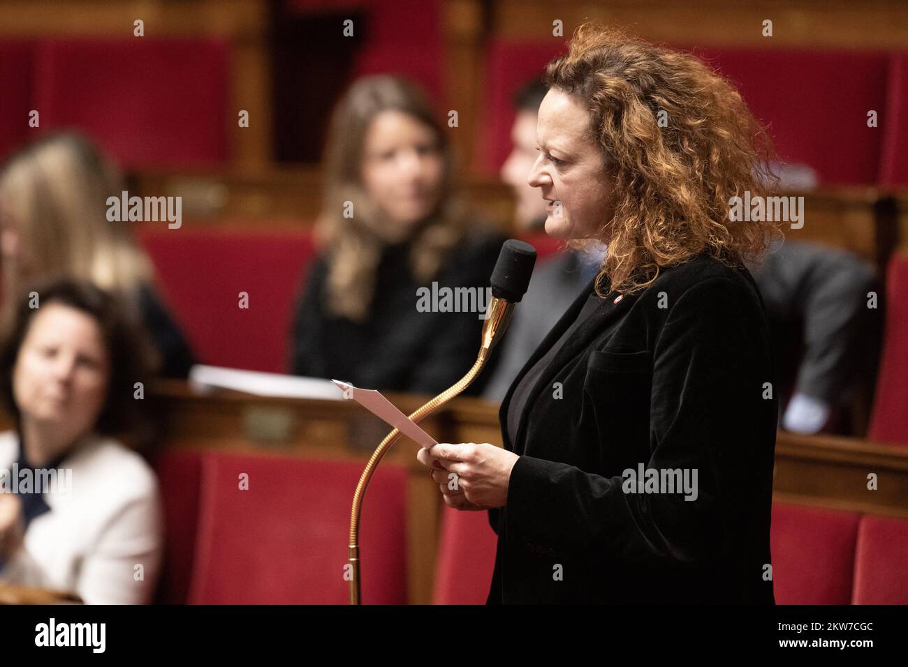 Deputy, Anne-Cecile Violland attends a session of Questions to the ...