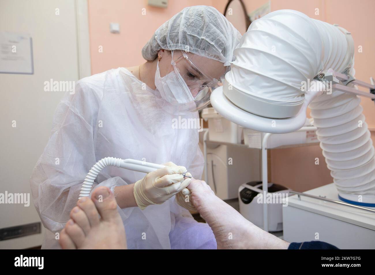 Treatment of toenail fungus in the hospital Stock Photo - Alamy