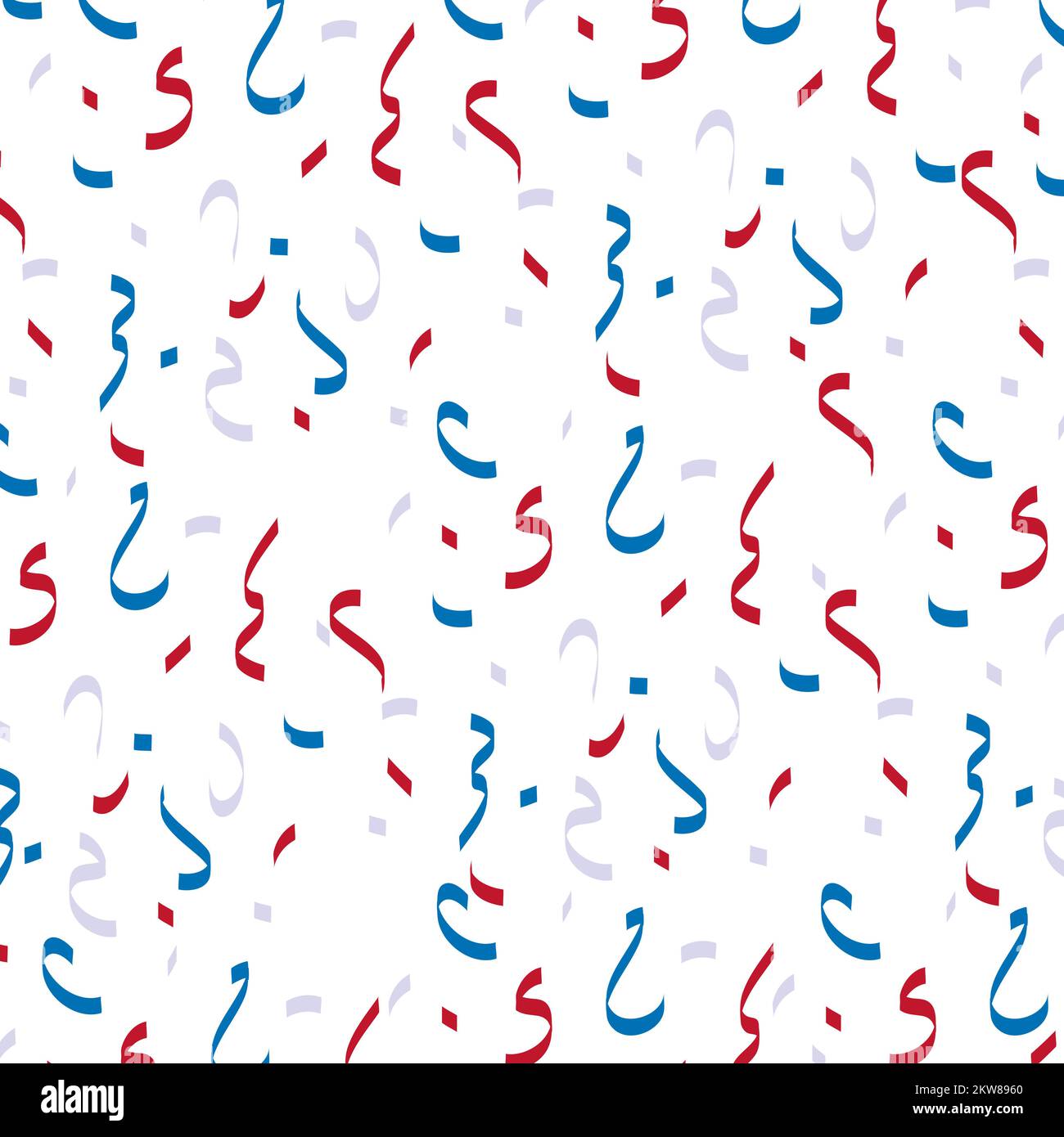 Blue And Red Confetti Pattern Background On White Background Stock ...