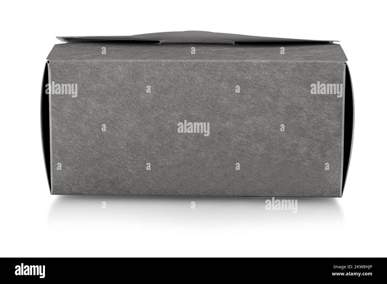 The closed paper food box isolated on white background with clipping ...