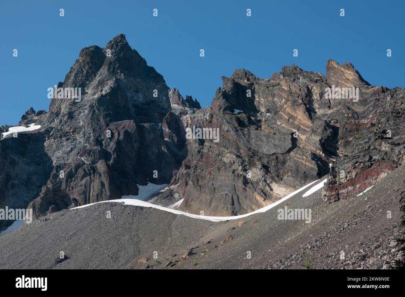 Mount Thielsen (Big Cowhorn) seen from the Pacific Crest Trail, Oregon ...