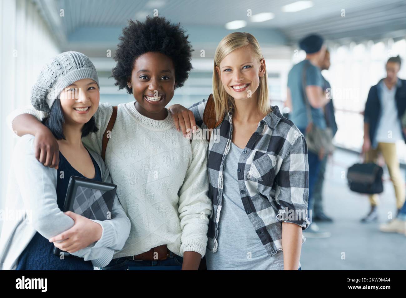 Forging lifelong friendships at college. A group of college students ...