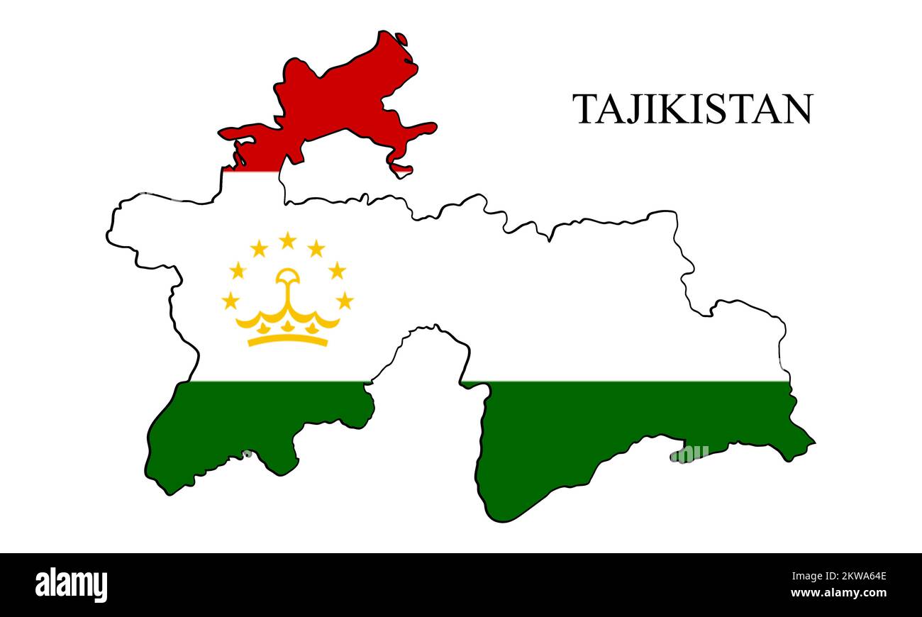 Tajikistan map vector illustration. Global economy. Famous country ...