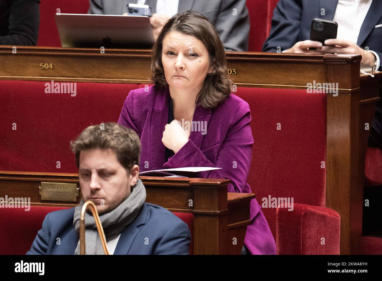 Deputy, Eva Sas attends a session of Questions to the Government at the ...